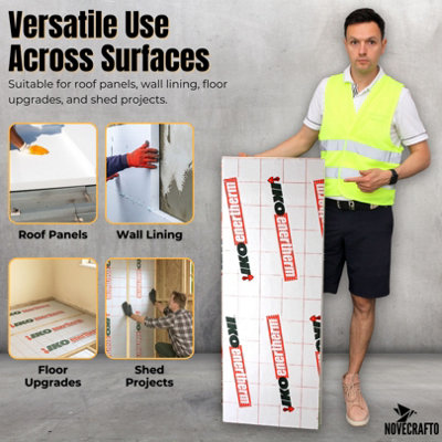 50mm PIR Insulation Board with Aluminium Foil Layer 1200 x 450mm ...