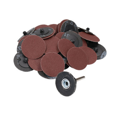 50mm Quick Change Rubber Backing Pad Adapter + 50pc 120 Grit Sanding ...