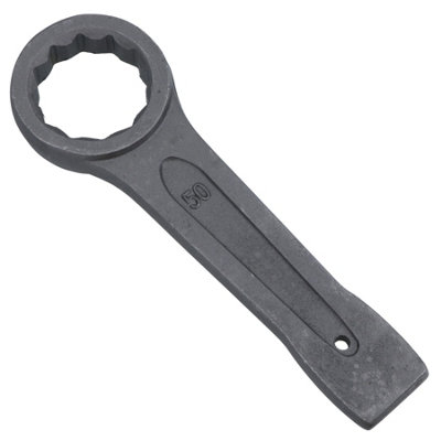 Buy 50mm Slogging Box End Striking Ring Wrench Spanner Bi-Hex 12 Sided ...