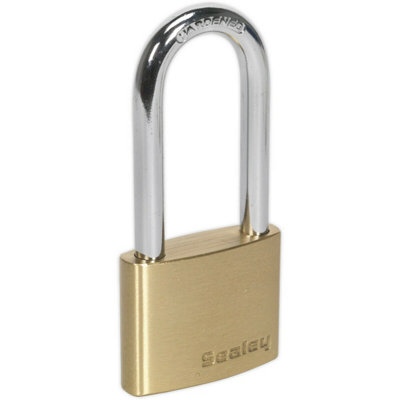 50mm Solid Brass Padlock with 8mm Long Shackle and 3 Keys - Ultimate ...