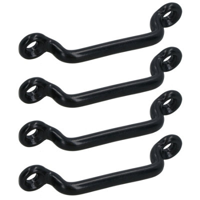 50mm Webbing Strap Bridge 4 Pack Securing Steel Staple Bracket Buckle