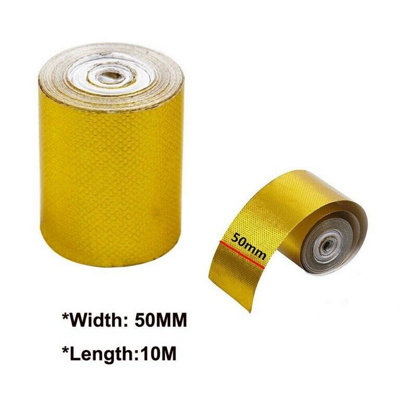 50mm x 10m Self-Adhesive Gold Aluminium Heat Shield Tape