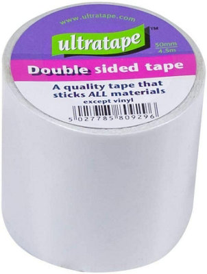 50MM X 4.5M CLEAR DOUBLE SIDED TAPE SINGLE ROLL, 12