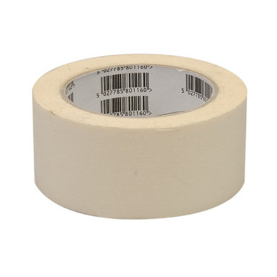 50mm x 50m Paper Masking Tape Residue Free Adhesive Decorating Painting ...