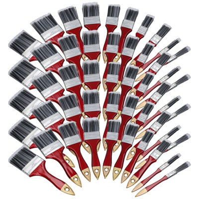 50pc Painting and Decorating Synthetic Paint Brush Brushes Set 1" - 2.5 ...