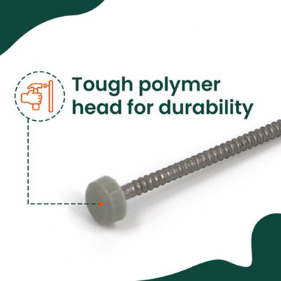 50pcs UPVC Panel Pins 40mm Poly Top Pins Nails Plastic Headed Fascia ...