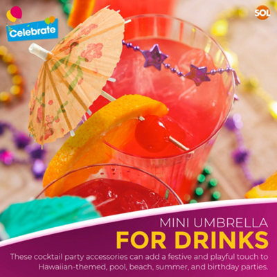 50pk Cocktail Umbrellas Drinks Umbrella, Paper Umbrellas for Cocktail ...