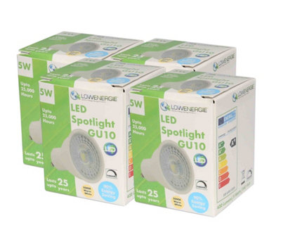 50w Equivalent Brightness GU10 5w LED Spotlight - Warm White - Pack of ...