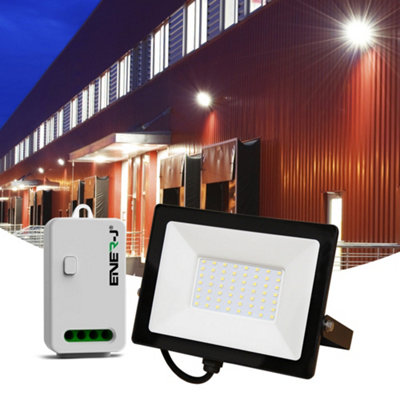 50W LED Floodlight Pre Wired with Eco Series 500W Non Dimmable RF WiFi ...