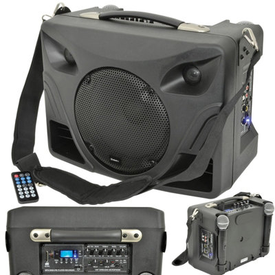 50W Portable Outdoor PA Speaker System Mobile Wireless Microphone ...