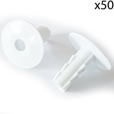 50x 8mm White Single Cable Bushes Feed Through Wall Cover Coaxial Hole ...