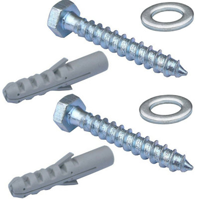 50x M10 50mm Aerial Bracket Wall Fixing Bolts Masonry Brick Thread ...