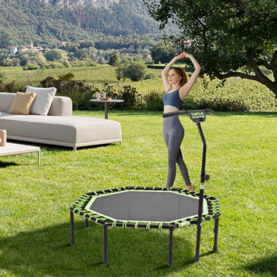 51 Inch Green Octagonal Garden Trampoline Fitness Trampoline with ...