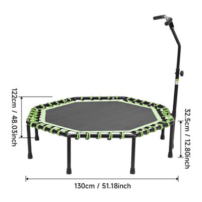 51 Inch Green Octagonal Garden Trampoline Fitness Trampoline with ...