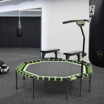 51 Inch Octagonal Garden Trampoline Fitness Trampoline with Adjustable ...