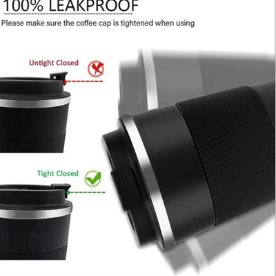 510 ML LEAKPROOF INSULATED THERMAL TRAVEL STAINLESS STEEL COFFEE MUG ...