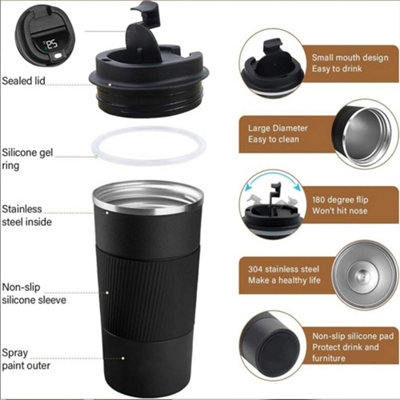 510 ML LEAKPROOF INSULATED THERMAL TRAVEL STAINLESS STEEL COFFEE MUG ...