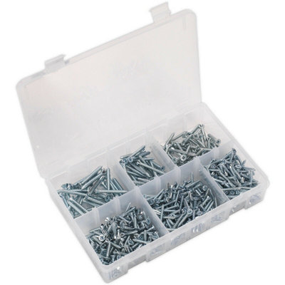 510 Piece Self Tapping Screw Assortment with Countersunk Pozi Head ...