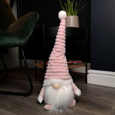 51cm Large Sitting Plush Christmas Gonk with Grooved Hat in Pink | DIY ...