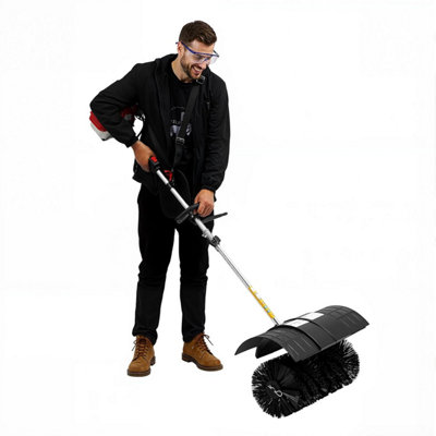 52 cc 2-Stroke Petrol Powered Broom 1700 w 2.3 hp Handheld Sweeper for ...