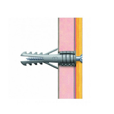 52 x Plasplugs Assorted Wall Raw Fixings for Concrete Brick and ...