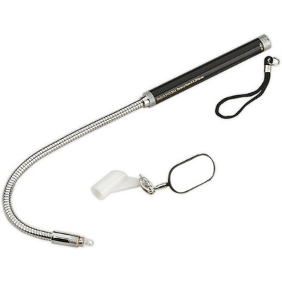 520mm Flexible Inspection Mirror with Illuminated Tip - Battery Operated