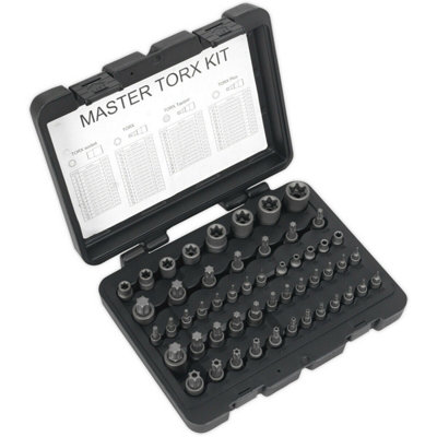 52pc TRX SECURITY Master Set Sockets & Bits - 1/4" 3/8" 1/2" Drive Male ...