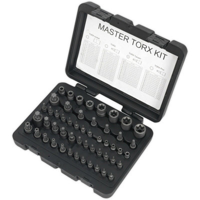 52pc TRX SECURITY Master Set Sockets & Bits - 1/4" 3/8" 1/2" Drive Male ...