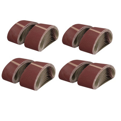 533mm x 75mm Mixed Grit Abrasive Sanding Belts Power File Sander Belt ...