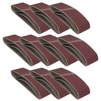 533mm x 75mm Mixed Grit Abrasive Sanding Belts Power File Sander Belt ...