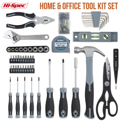 54 Pcs Blue Tool Kit For Home Repair Tool Set With Hammer, Screwdriver ...