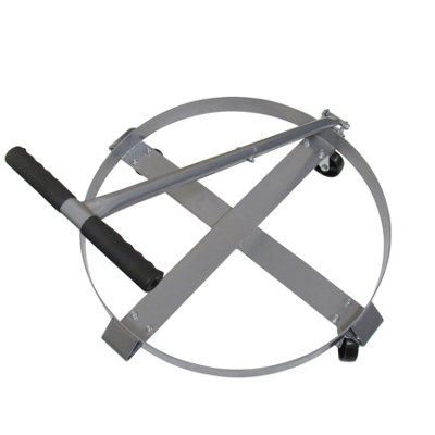 55 Gallon Drum Dolly Trolley with Handle & Caster Wheels (Heavy Duty ...