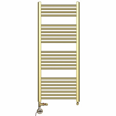550 x 1200 mm Shiny Gold Dual Fuel Electric Radiator Bathroom Towel ...