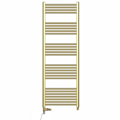 550 x 1600 mm Shiny Gold Dual Fuel Electric Radiator Bathroom Towel ...