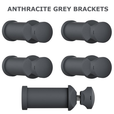 550 x 800 mm Anthracite Grey Electric Bathroom Towel Rail Radiator ...