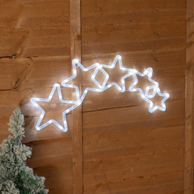 55cm Christmas Star Arch Plug In Window Light In Cool White