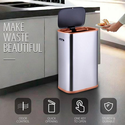 55L Motion Sensor Kitchen Bin Stainless Steel Automatic Sensor Bin ...