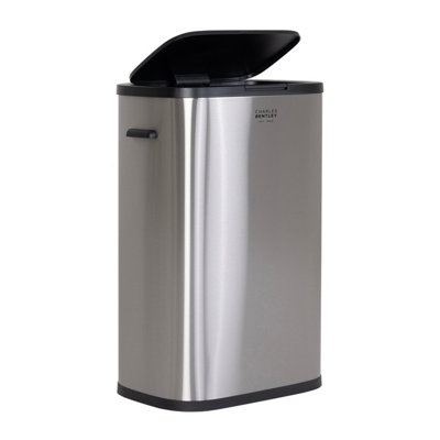 55L Touch Kitchen Bin Stainless Steel Rubbish Bin Waste Bin Slim