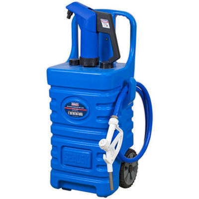 55L Wheeled Portable Dispensing Tank with AdBlue Pump for Diesel and Oil