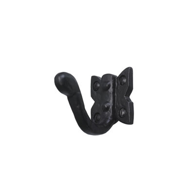 55mm No.4453 Old Hill Ironworks Barley Twist Single Robe Hooks | DIY at B&Q