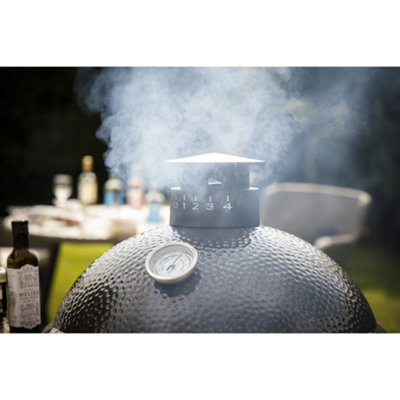 56cm Ceramic Kamado Egg BBQ Grill and Smoker - Ultimate Charcoal and ...