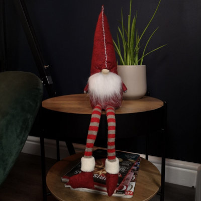 56cm Cuddly Sitting Santa Gonk Indoor Christmas Decoration - Red | DIY ...