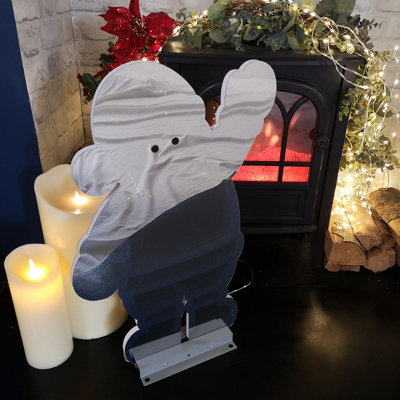 56cm Infinity Light up Standing Santa Christmas Decoration with Multi ...