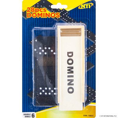 56Pc Traditional Dominoes Set Wooden Kit Box Game Family Fun Home ...