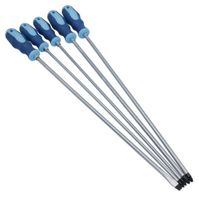 570mm Extra Long Screwdriver Set Magnetic Tips PZ2 PZ3 PH2 PH3 SL8 5pc ...