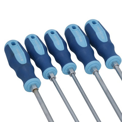 570mm Extra Long Screwdriver Set Magnetic Tips PZ2 PZ3 PH2 PH3 SL8 5pc