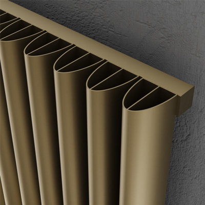 575mm (H) x 600mm (W) - Bronze Horizontal Aluminum Radiator (Oslo) - (0 ...