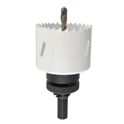 57mm HSS Hole Saw Holesaw Bi-Metal Blade Cutter Drill And Drill Adaptor ...