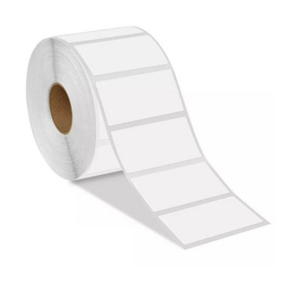 57mm x 75mm White Thermal Direct Printer Labels 125 Per Roll 25mm Core