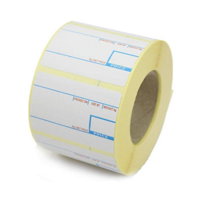 58mm x 40mm White CAS Scale Thermal Direct Labels 750 Per Roll